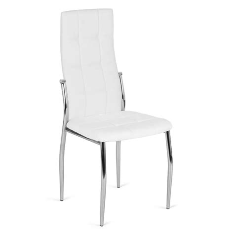 Krzesło Tapicerowane Molly Mebel Elite Ekoskóra Białe 1 Szt
