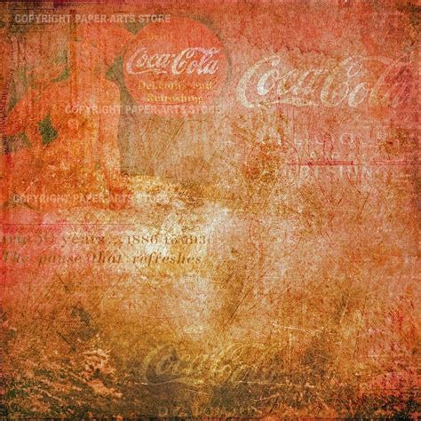 Coca Cola Vintage Papers Commercial Use Ok Digital Scrapbooking Papers