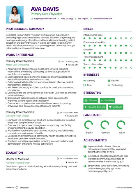 10 Primary Care Physician Resume Samples And Templates For 2025