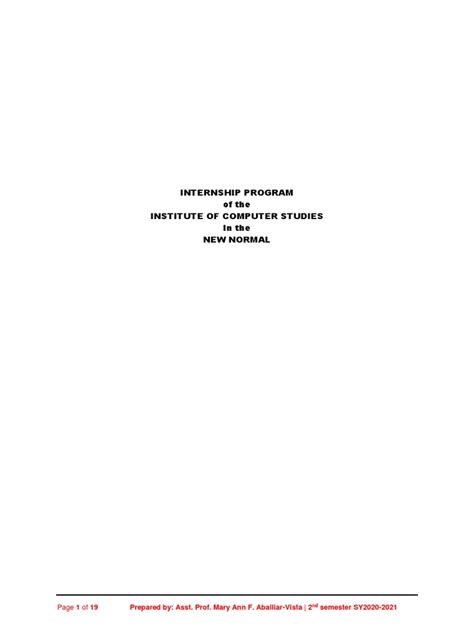 Ics Ojt Manual Download Free Pdf Computer Network Computer