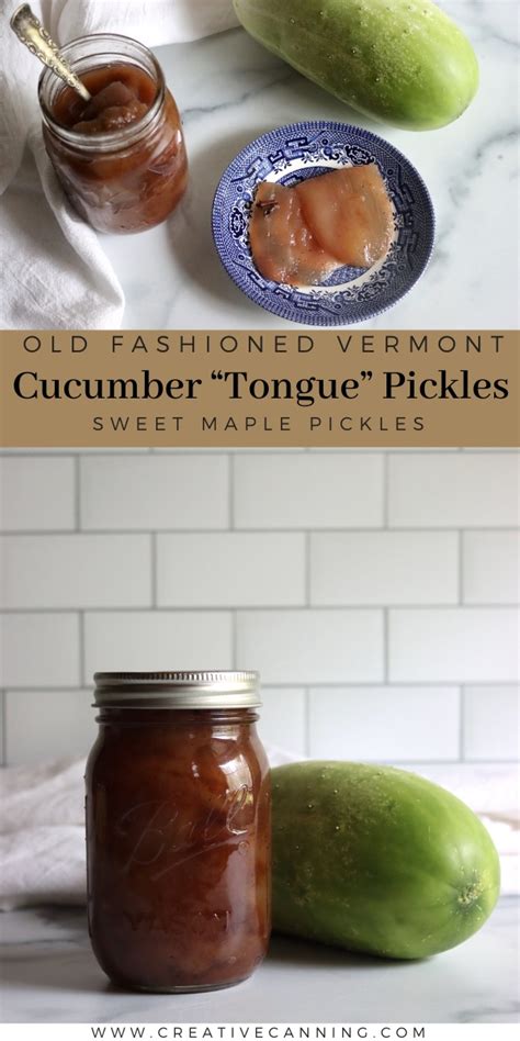 Old Fashioned Cucumber “tongue” Pickles Vt Maple Pickles Creative