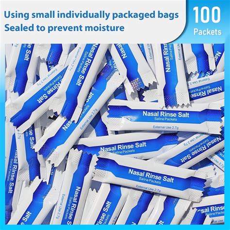 100pcs Saline Refill Packs For Neti Pot Nasal Sinus Rinse Medical