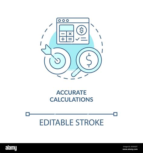 Accurate Calculations Turquoise Concept Icon Stock Vector Image And Art