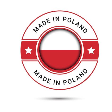 Premium Vector | Made in Poland round label Modern made in Poland logo