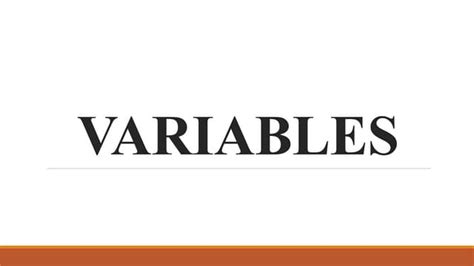 Variables Lesson In Research In Daily Lifepptx