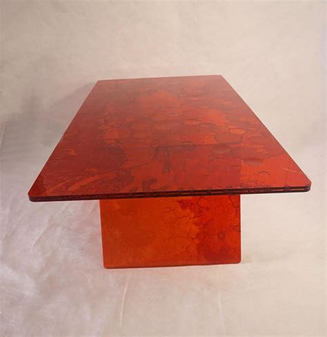 Sketch Coffee Table Made In Acrylic Red Design Roberto Giacomucci In