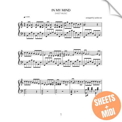 In My Mind Sheet Music And Midi Sachin Sen