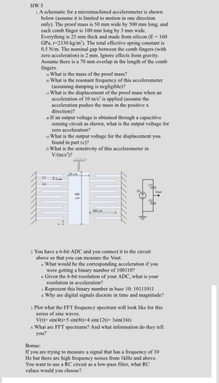 A Schematic For A Micromachined Accelerometer Is