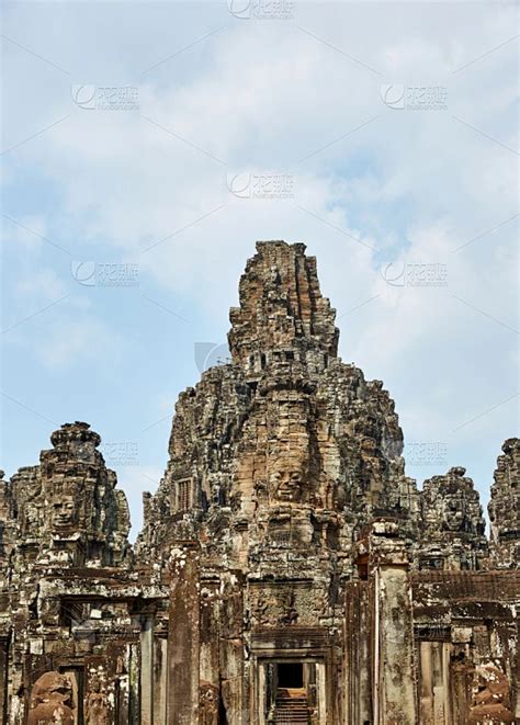 巴扬寺传统世界遗产著名景点高棉文明岩石户外建筑古代文明大吴哥城素材 花瓣网