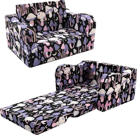 Trankielo® Kinder Slaapbank 2 In 1 Opvouwbaar En Comfortabel