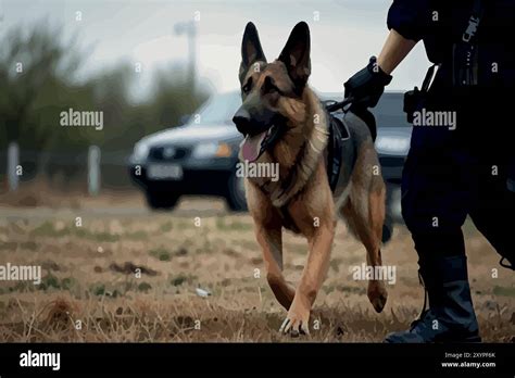 Canine Handler Search Rescue Stock Vector Images Alamy