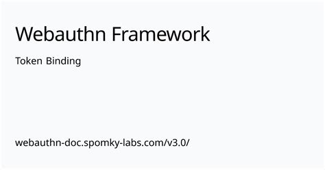 Token Binding Webauthn Framework