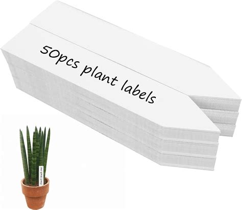 50pcs Plastic Plant Labels 10 X 2cm Plastic Waterproof Plant Labels