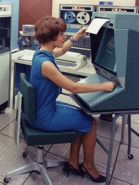 Computer Cutie Vintage Portraits Secretary Retro