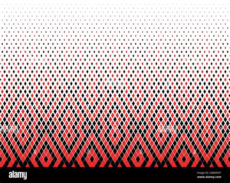 Halftone Vector Background Filled With Red And Black Diamonds Long Fade Out Stock Vector Image