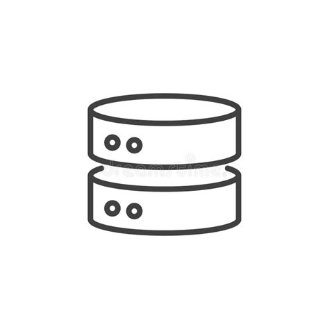 Database Line Icon Stock Vector Illustration Of Vector 256643447