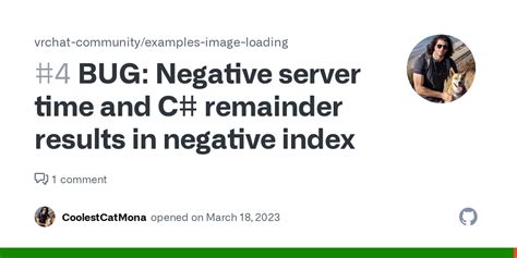 Bug Negative Server Time And C Remainder Results In Negative Index · Issue 4 · Vrchat