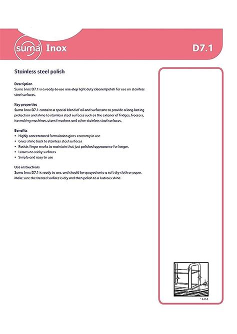 Taski Suma Inox D7 Stainless Steel Cleaner 5 Ltr