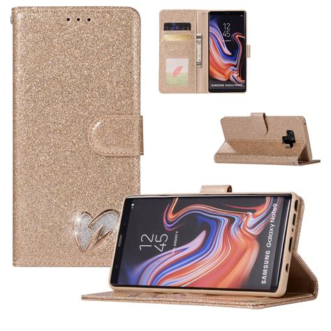 Galaxy Note 9 Case Wallet Samsung Galaxy Note 9 Case Allytech Glitter