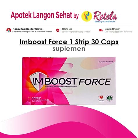 Jual Imboost Force Suplemen Daya Tahan Tubuh 1 Strip 10 Kaplet Shopee Indonesia