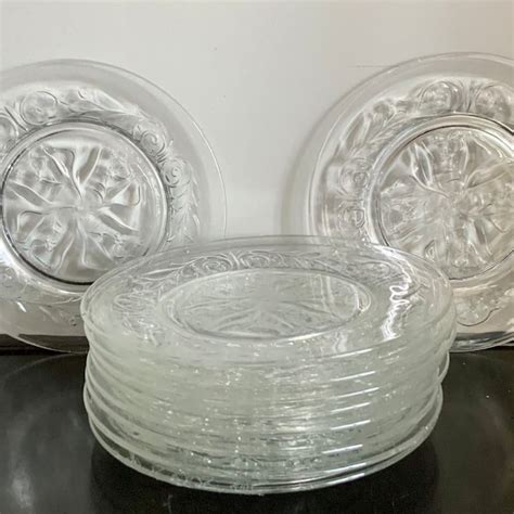 Vintage Glass Plates Etsy