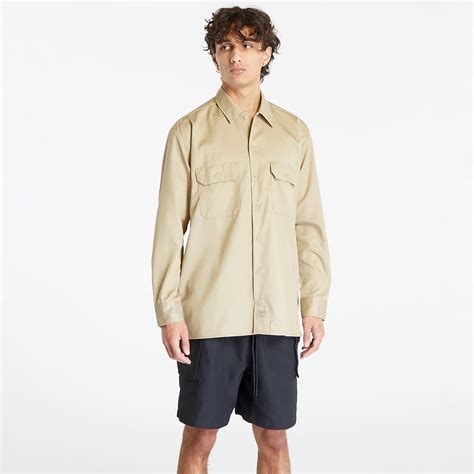 Shirts Dickies Long Sleeve Work Shirt Khaki Footshop