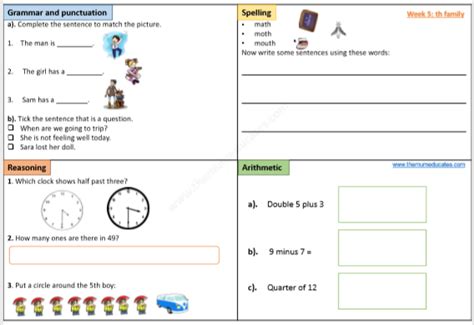 Year 1 Free Worksheets Age 5 6 Ks1 The Mum Educates
