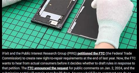 The Ftc Is Reaching Out For Public Thoughts On Right To Repair If You