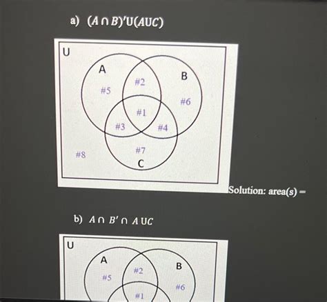 Solved A A∩b′uauc B A∩b′∩a∪cc C∩bua−b′ A−c′uc∩b