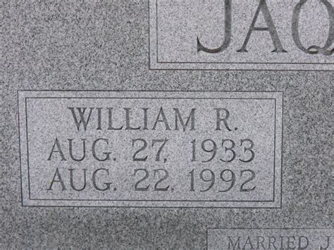 William R Bill” Jaques 1933 1992 Find A Grave Memorial