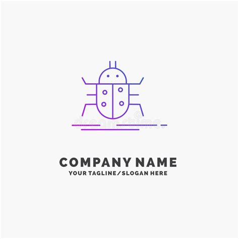 Bug Bugs Insect Testing Virus Purple Business Logo Template Place