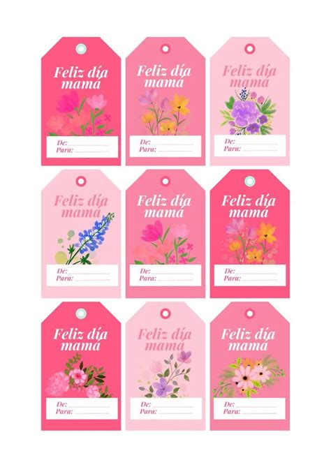 Plantillas Para El Dia De La Madre Etiquetas De Regalo Para Imprimir