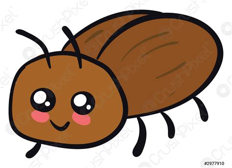 Cute Beetle Illustration Vector On White Background Stock Vector 2977910 Crushpixel