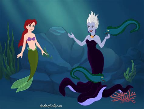 Mermaid Scene Ursula And Young Ariel By Tomoyo64 On Deviantart