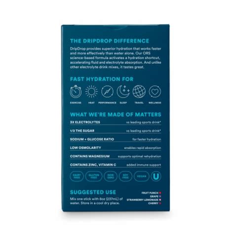 Drip Drop® Electrolyte Juicy Variety Pack Drink Mix Packets 8 Ct 0