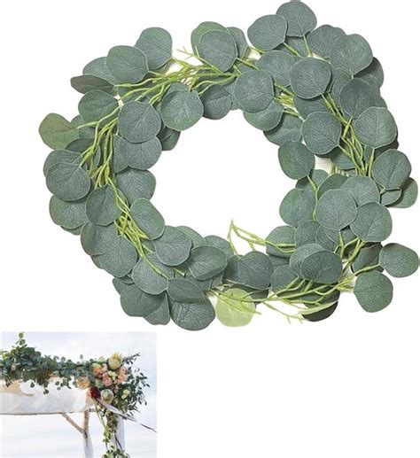 Allecto Plus Groene Eucalyptus Slingers 2 Meter Kunstmatige