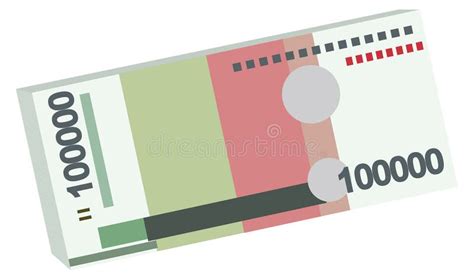 Money In One Hundred Thousand Illustration Stock Vector Illustration
