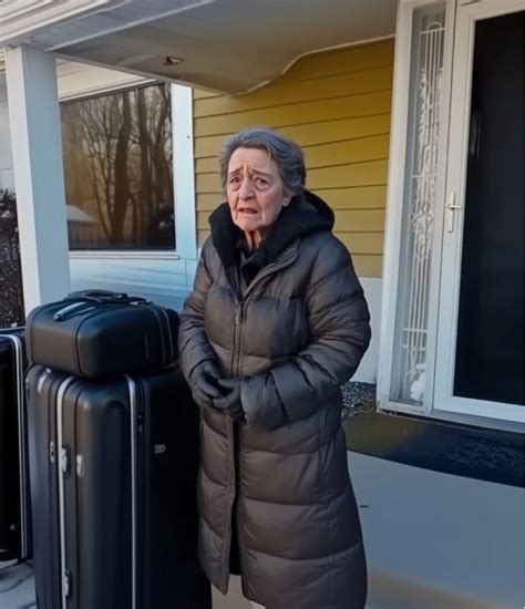 Der Sohn Sieht Das Testament Seiner Alten Mutter Und Befiehlt Ihr