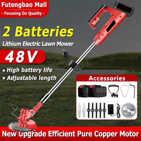 Cordless Lawn Mower Rechargeable Electric Grass Cutter With Lithium Battery 24v48v Grass