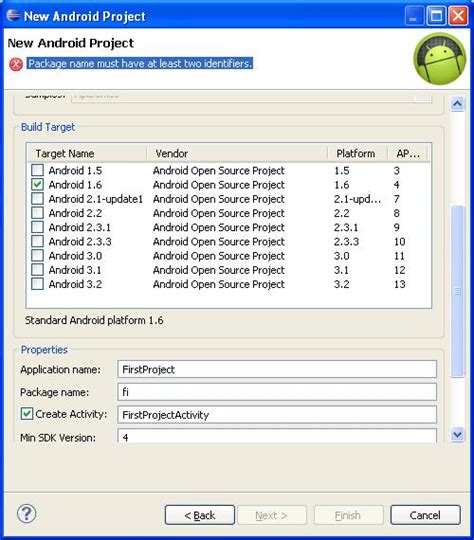 Android Coding Tips Package Name Must Have At Least Two Identifiers