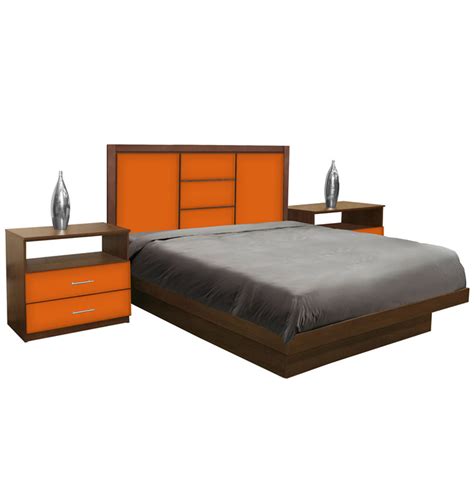 Broadway King Size Platform Bedroom Set 4 Piece Contempo Space