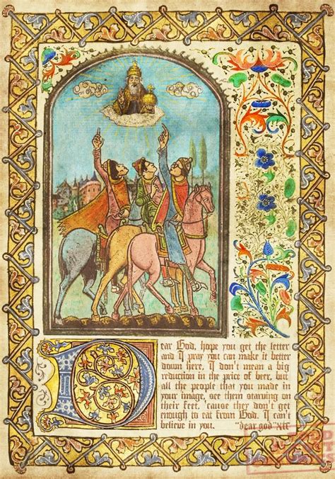 Xtc Dear God Medieval Illuminated Manuscript Etsy Medieval Style