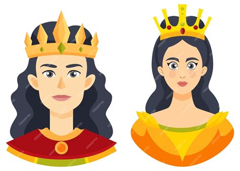 Premium Vector King And Queen Vector Illustration
