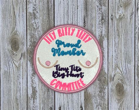 Itty Bitty Titty Committee Patch In The Hoop Embroidery Design