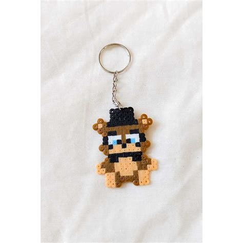 Chaveiro Freddy Five Night At Freddy Pixel Art Hama Beads Shopee Brasil