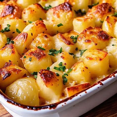 Classic Creamy Delmonico Potatoes Side Dish