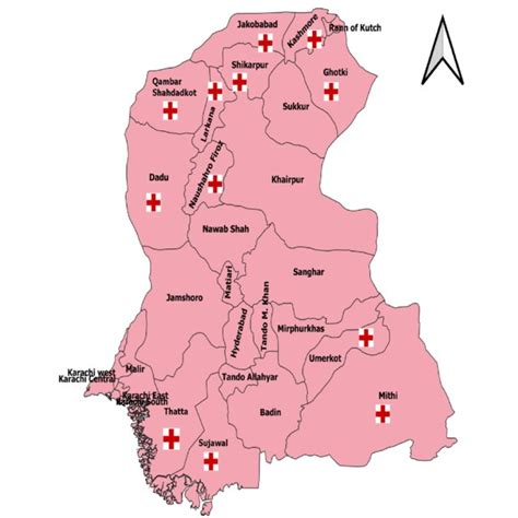Geographical Distribution Of Twelve Districts Surveyed In Sindh