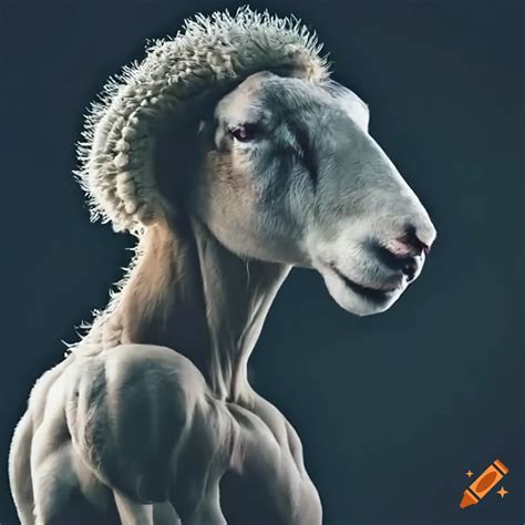 Muscular Sheep On A Treadmill In A Gym On Craiyon