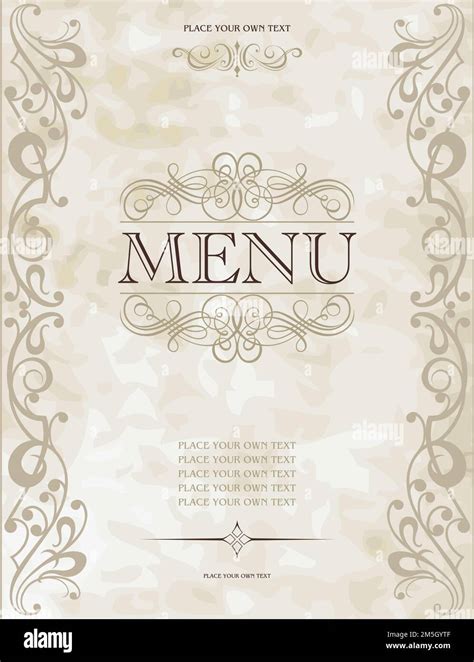 Menu Cover Vector Design Stock Vector Image And Art Alamy