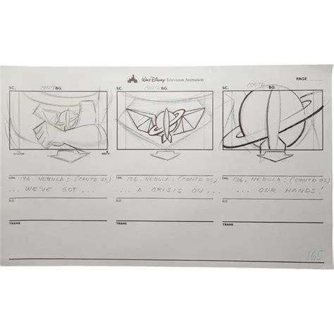 Buzz Lightyear Of Star Command Logo Disney Animation Storyboard Sketch Art £23 99 Picclick Uk